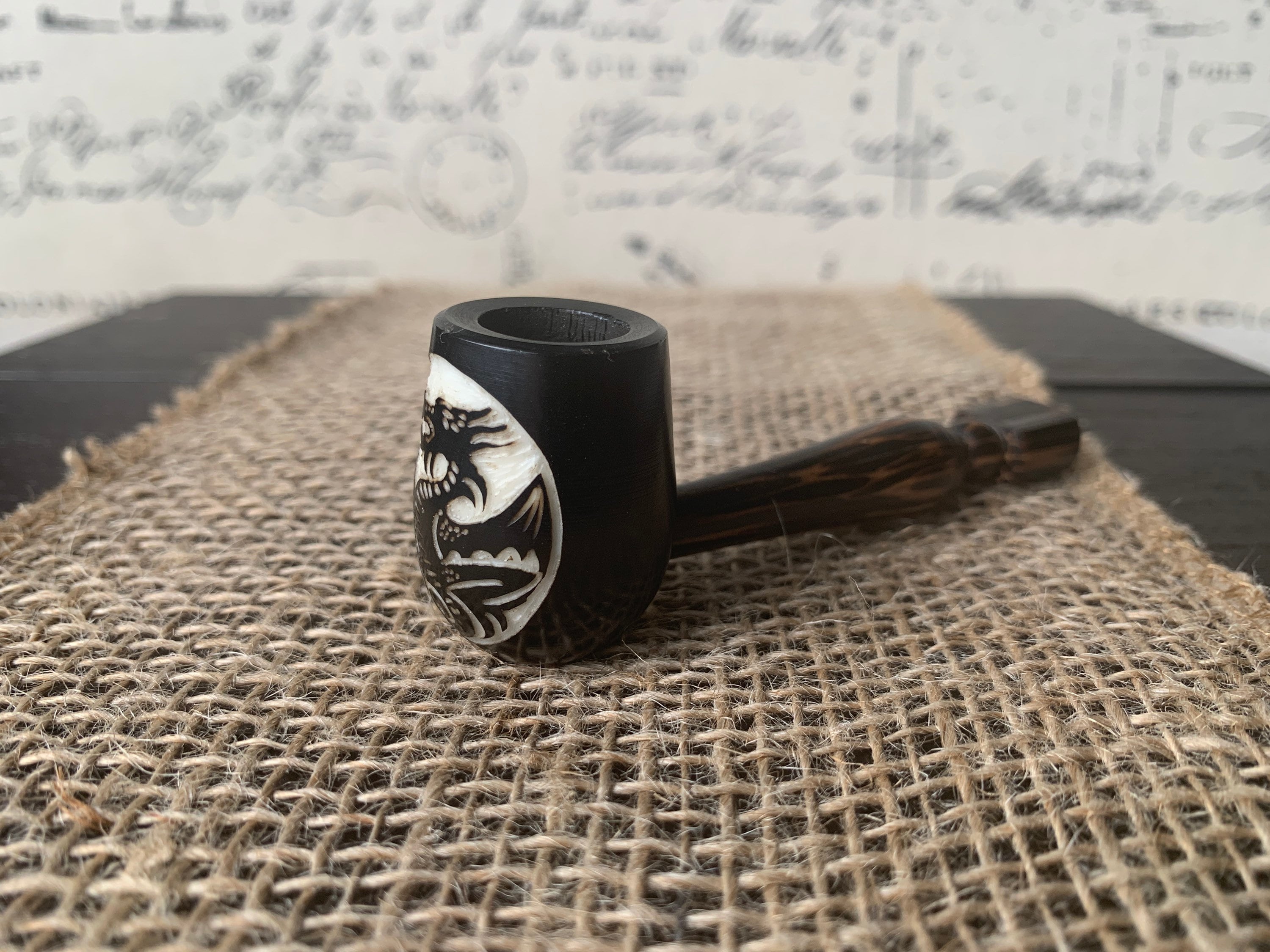 Dragon Smoking Pipe Handcrafted Smoking Bowl Handmade Tagua - Etsy