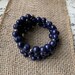 Dark Purple Statement Bracelet Wire Wrap Adjustable Bangle - Etsy
