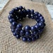 Dark Purple Statement Bracelet Wire Wrap Adjustable Bangle - Etsy