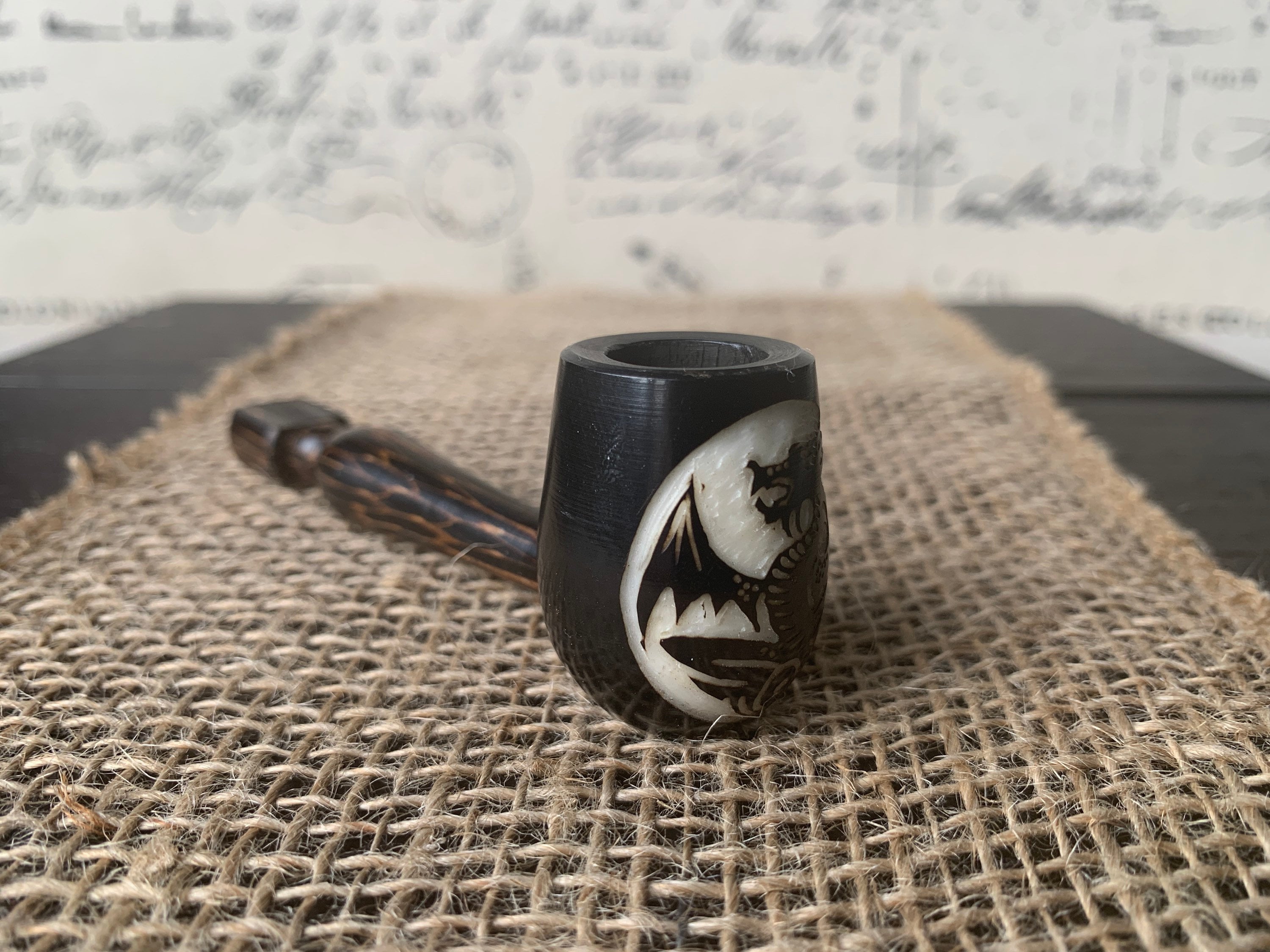 Dragon Smoking Pipe Handcrafted Smoking Bowl Handmade Tagua | Etsy