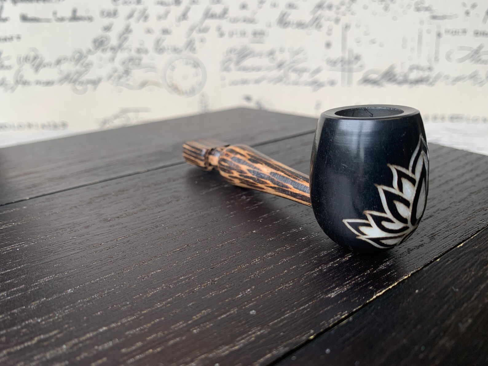 Lotus flower smoking pipe Handcrafted smoking bowl Tagua nut | Etsy