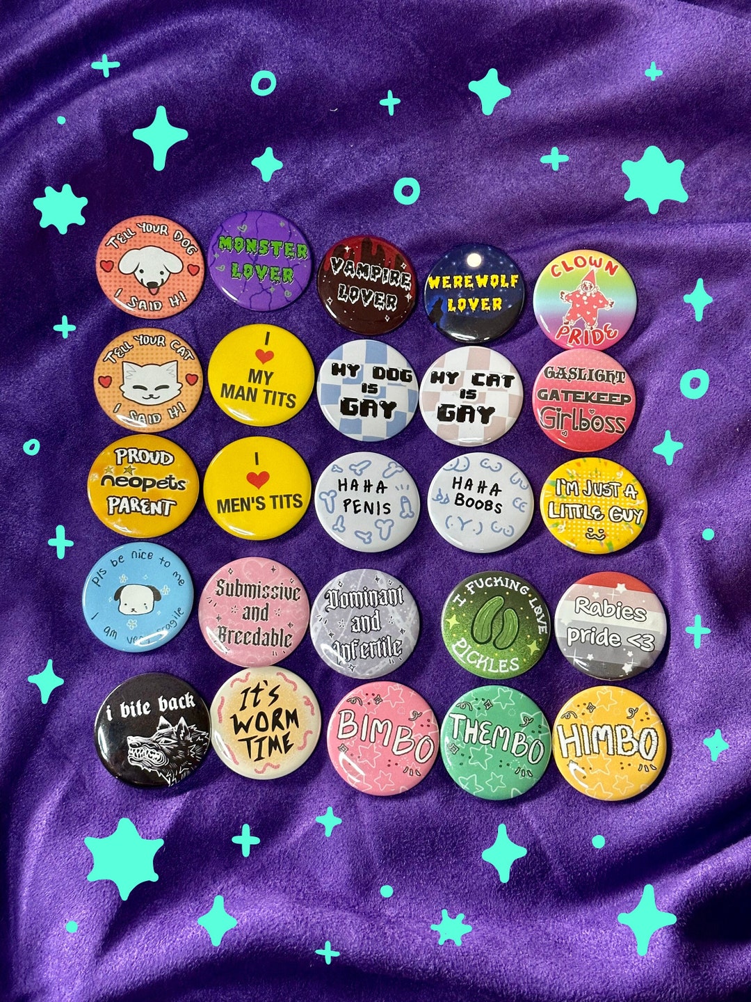 Misc. Silly Meme Buttons 1.5 Funny Gifts - Etsy