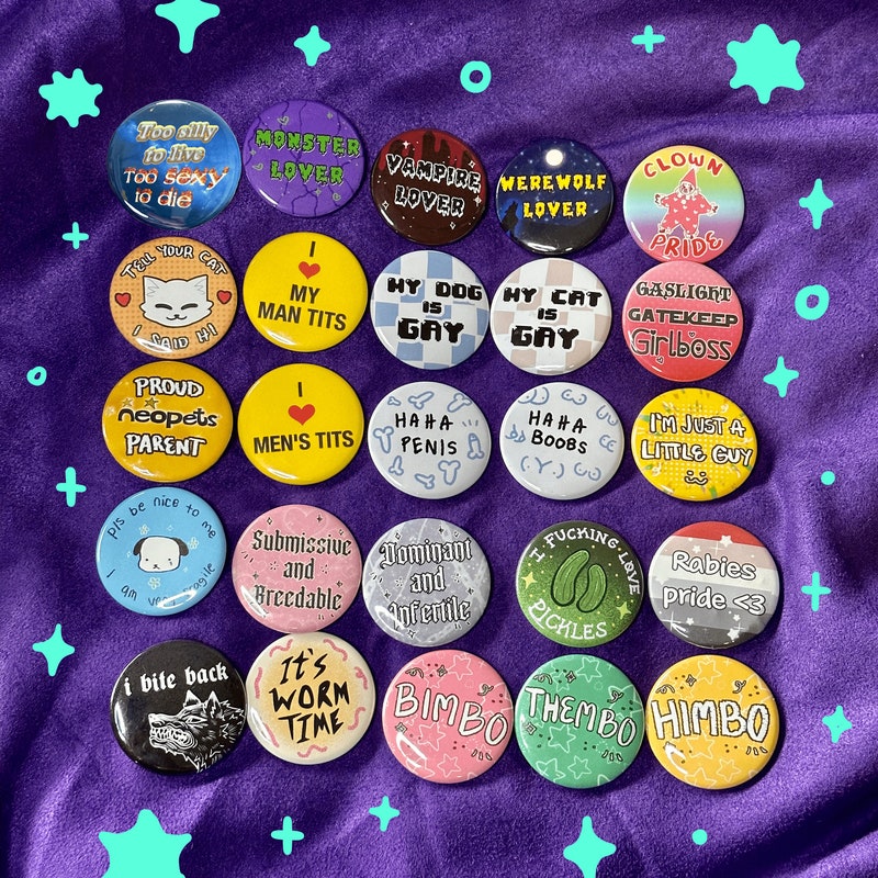 Funny Buttons - Etsy