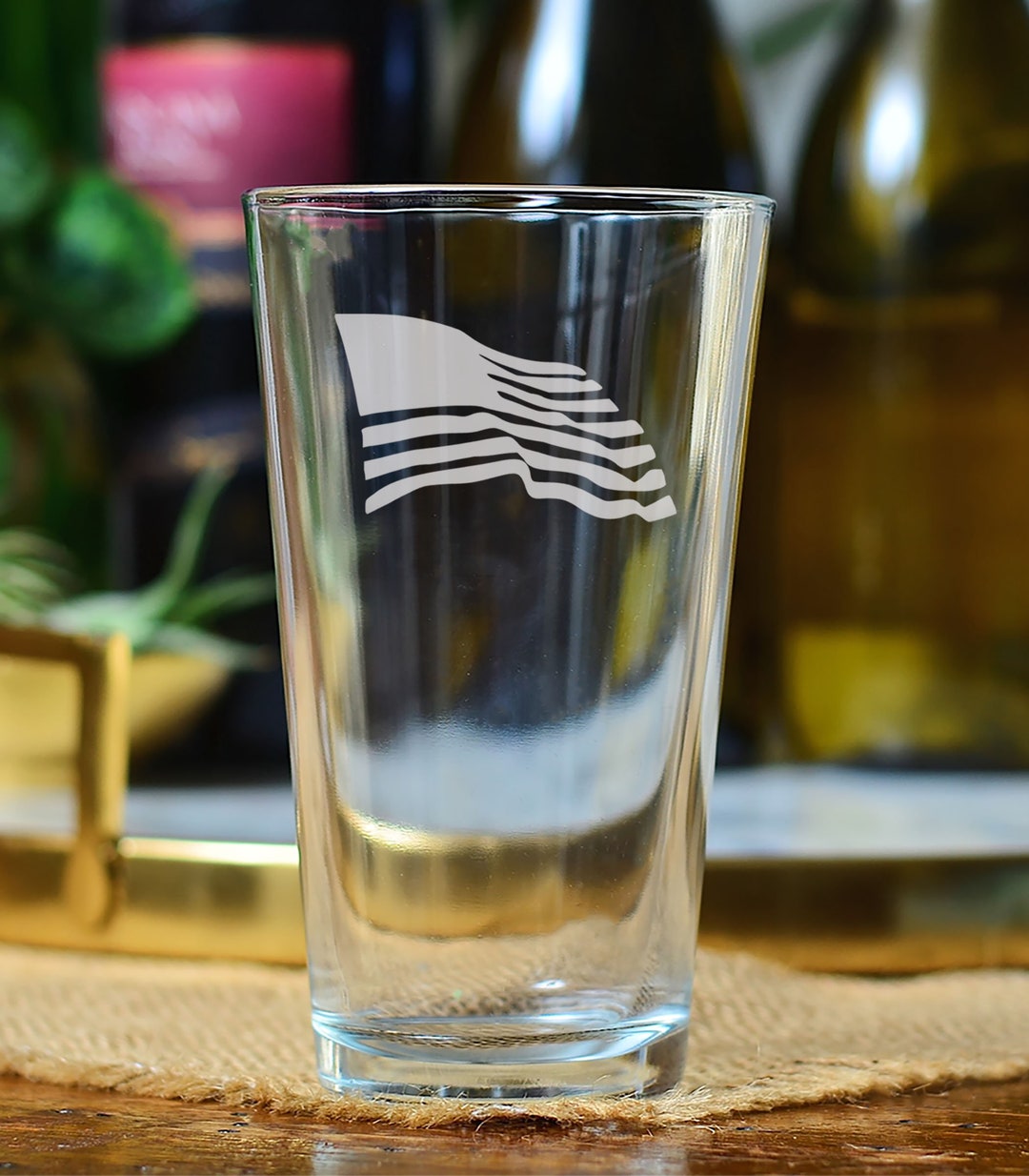 American Flag Glassware; United States of America Barware; Army, Navy ...