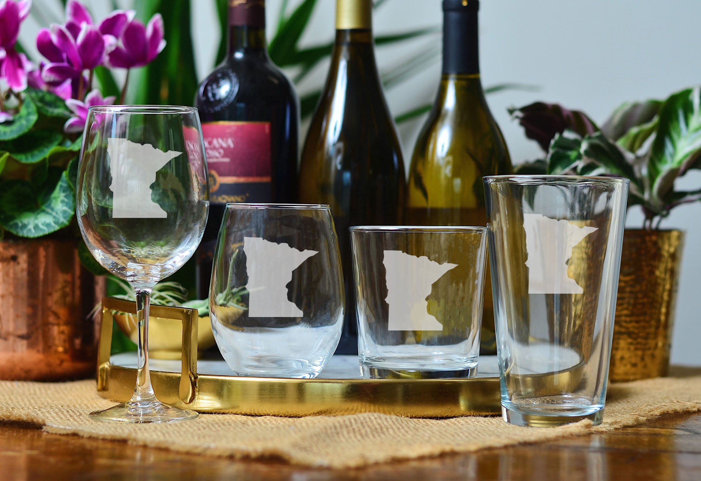 State of Minnesota Glassware University of Minnesota Golden | Etsy