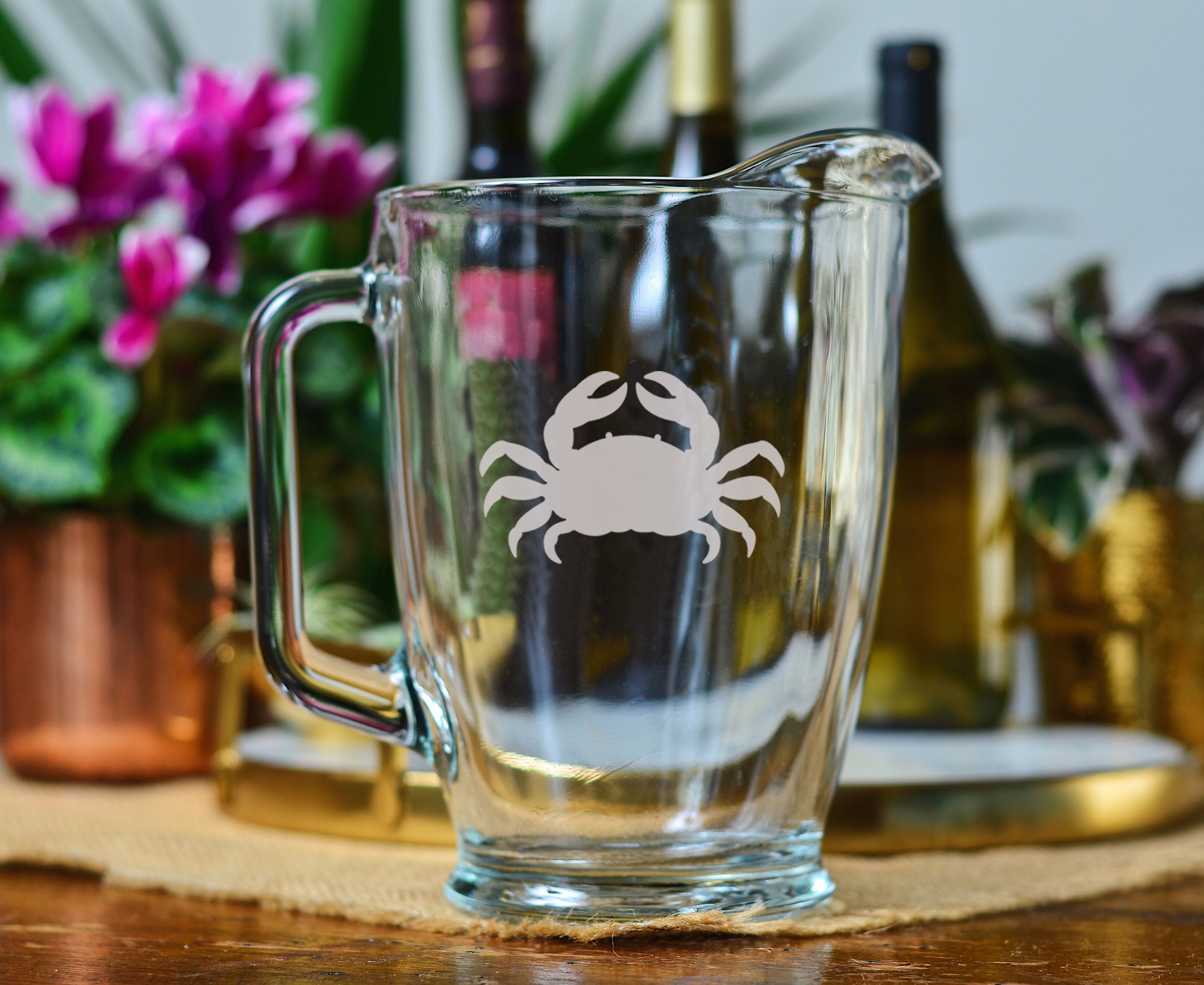Set of Nautical Barware Beach Wine Glasses Sailboat, Anchor, Palm Tree ...