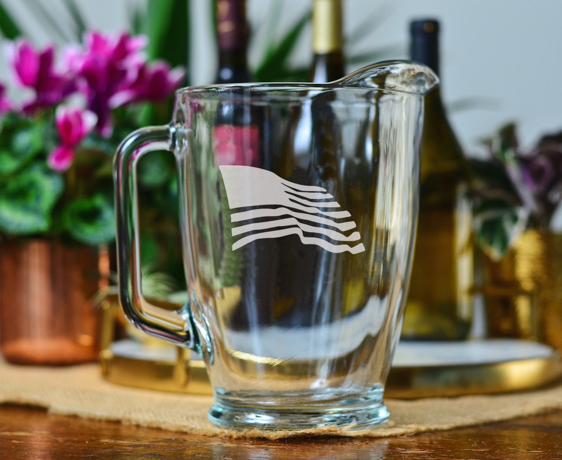 American Flag Glassware United States of America Barware | Etsy