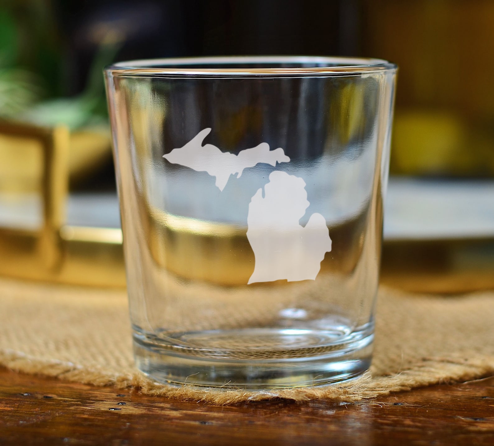 State of Michigan Glassware; University of Michigan Barware; Michigan ...