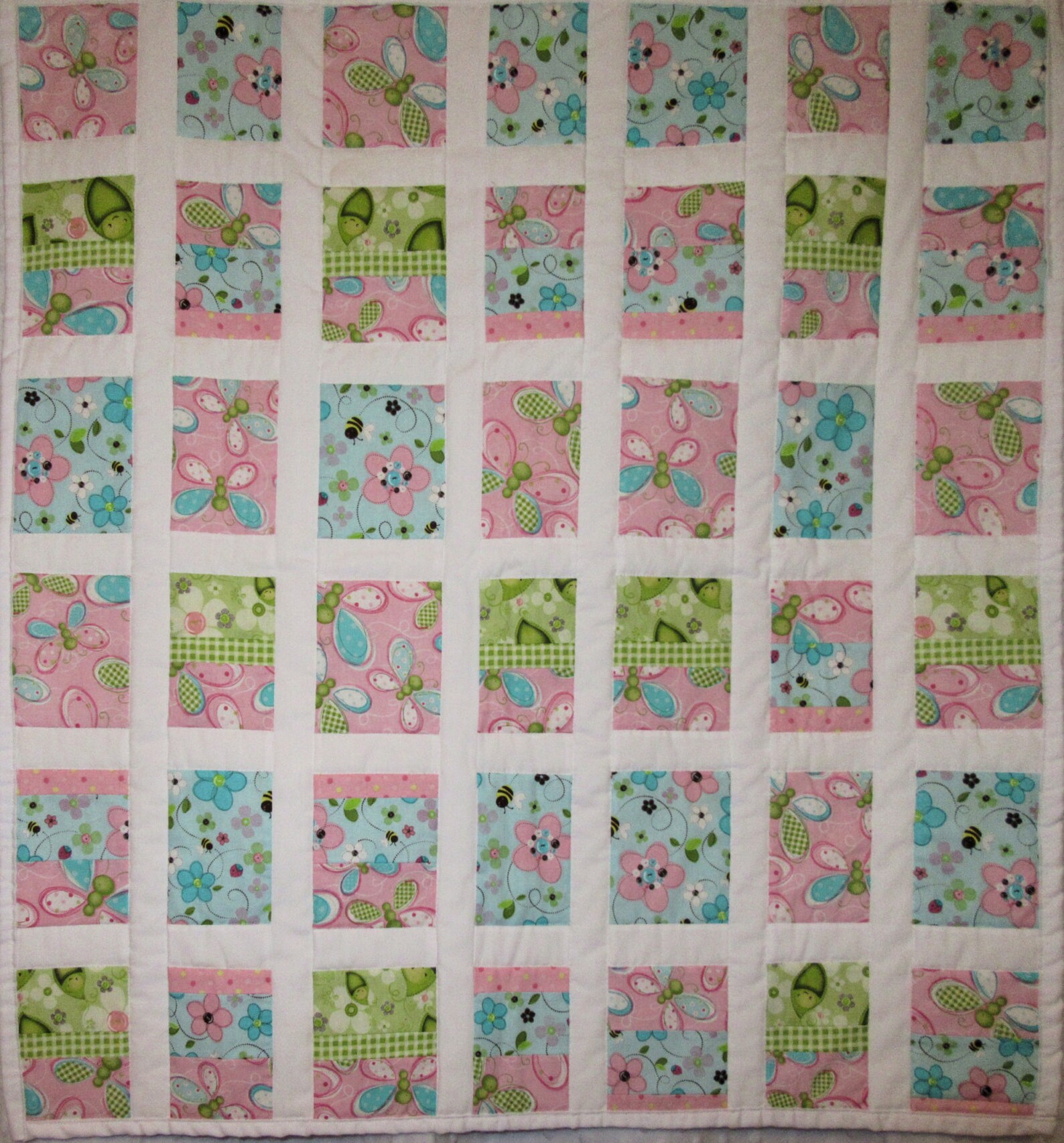 Baby Quilt - Little Peas in a Pod & Dragonflies - Baby Girl Quilt - Etsy