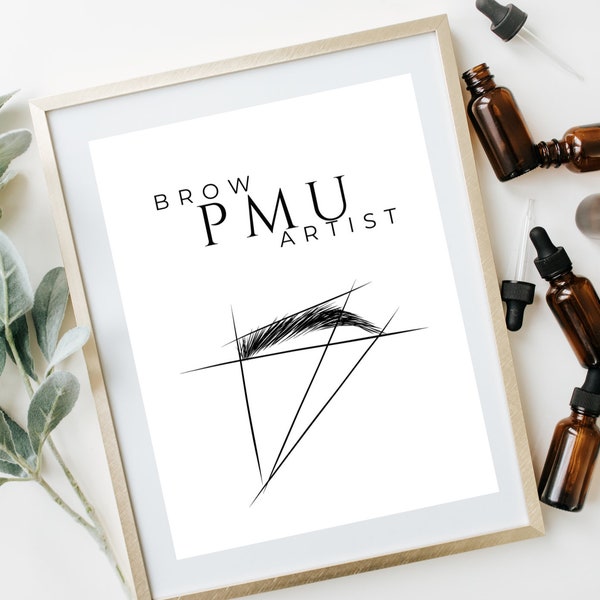 Eyebrow Chart Print, Brow Salon, Esthetician Room Decor, Brow ...