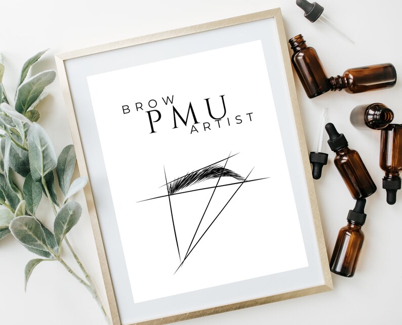 PMU Eyebrow Wall Art, Esthetician Decor, Beauty Salon Decor ...