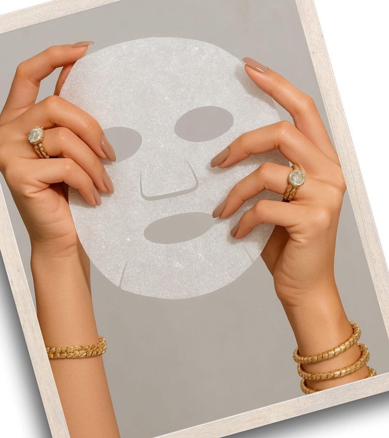 Facial Sheet Mask Poster: Printable Esthetician & Skincare Wall Art - Etsy