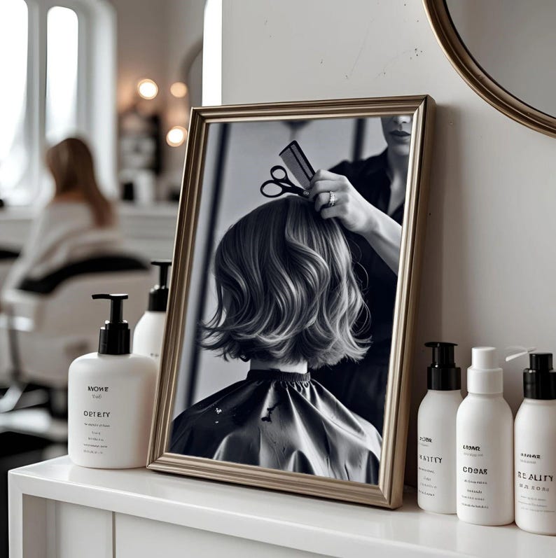 Hairdresser Wall Art | Hair & Beauty Salon Decor | Hair Stylist Gift ...