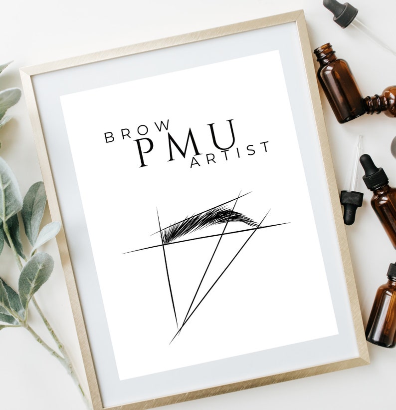 PMU Eyebrow Wall Art, Esthetician Decor, Beauty Salon Decor ...