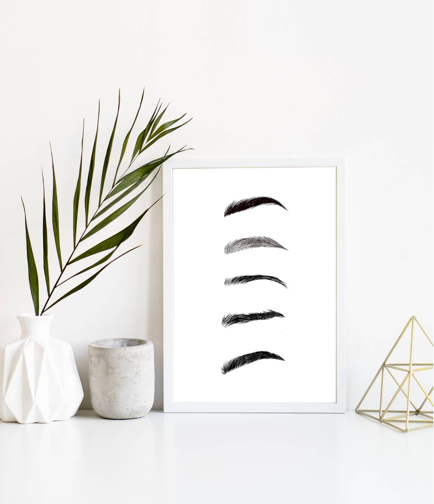 Eyebrow Chart Print, Brow Salon, Esthetician Room Decor, Brow ...
