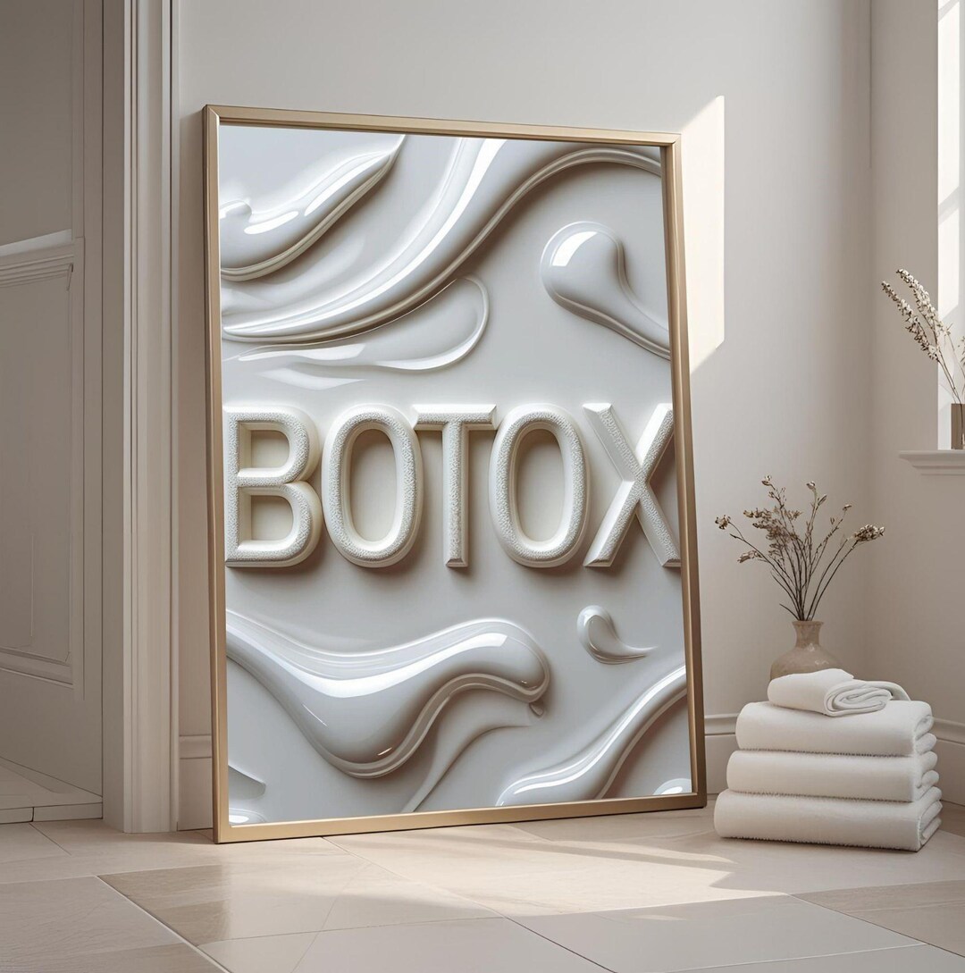 Arte mural imprimible de BOTOX: Decoración moderna para spas médicos ...