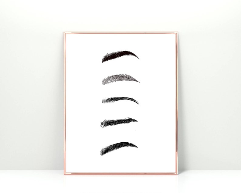 Eyebrow Chart Print, Brow Salon, Esthetician Room Decor, Brow ...