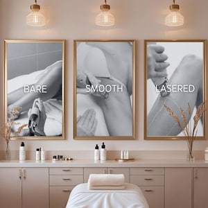 Printable Laser Hair Removal Wall Art | Set of 3 | Esthetician Spa ...