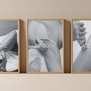 Printable Laser Hair Removal Wall Art | Set of 3 | Esthetician Spa ...