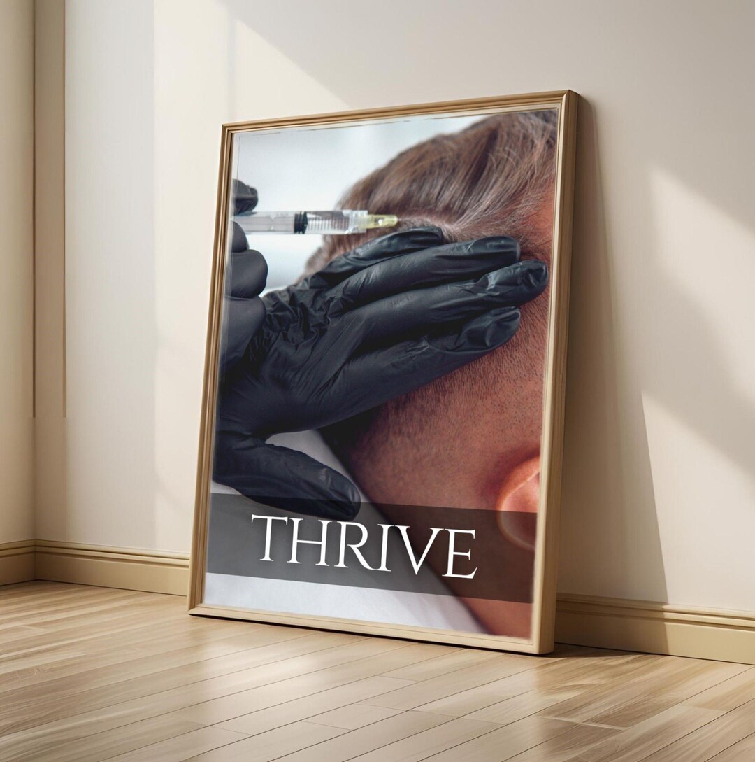 Printable Trichology Poster: Male Scalp Injection Wall Art Med Spa ...