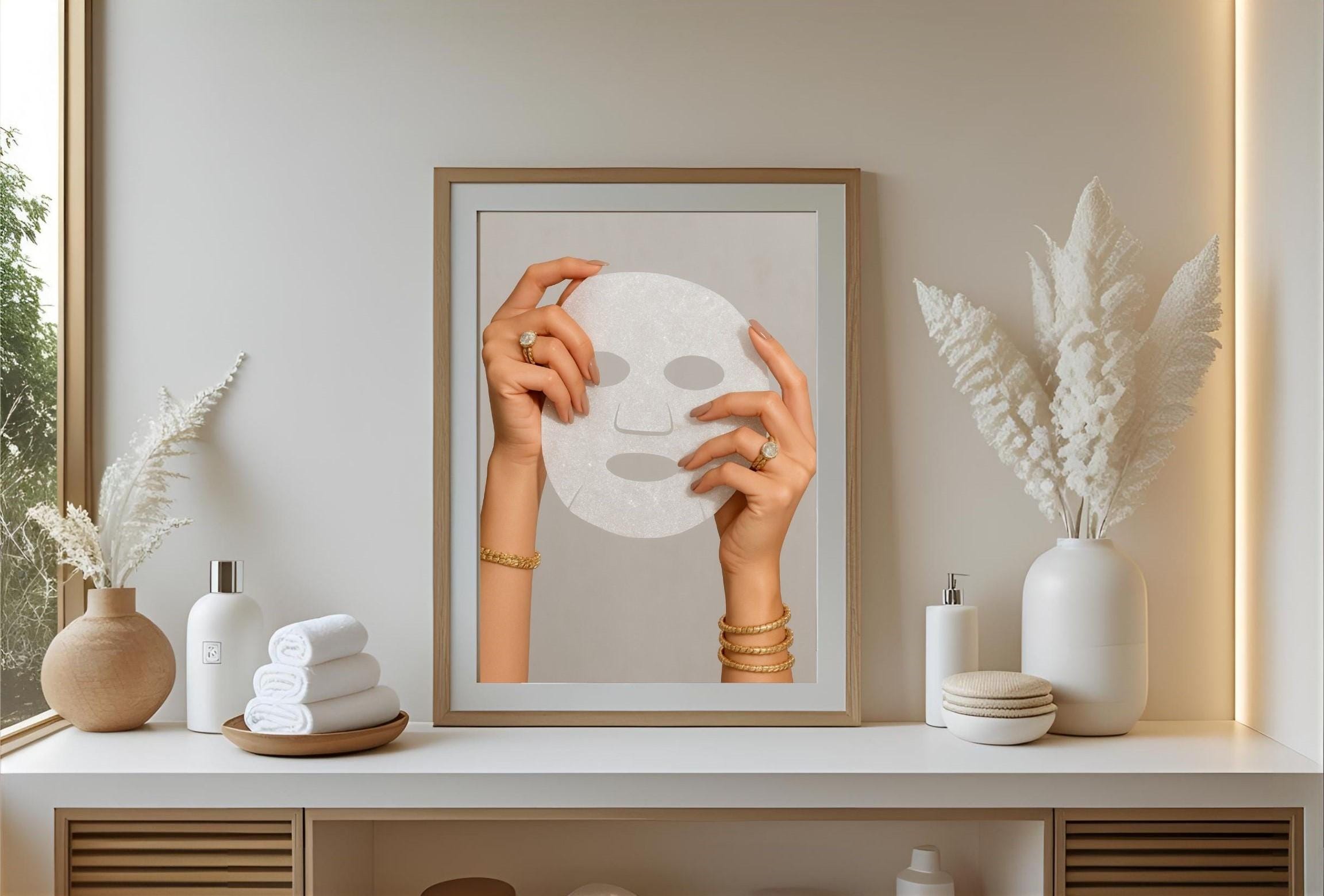 Facial Sheet Mask Poster: Printable Esthetician & Skincare Wall Art - Etsy