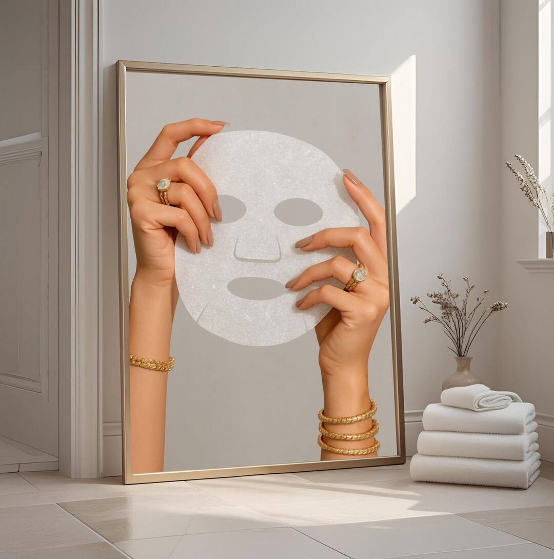 Facial Sheet Mask Poster: Printable Esthetician & Skincare Wall Art - Etsy