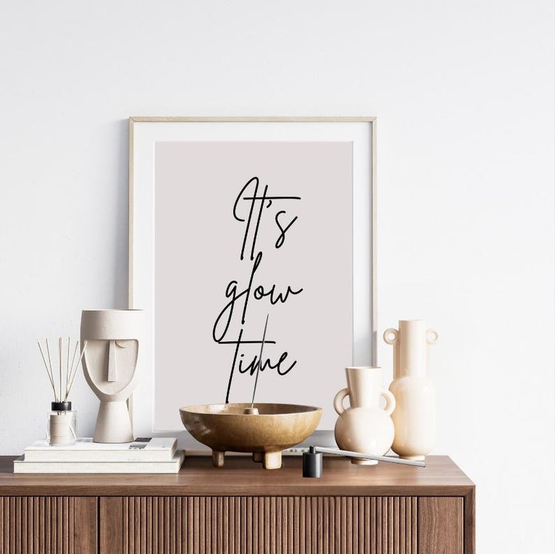 It's Glow Time Beauty Quote Print. Girly Wall Art. Beauty Poster. Hair ...