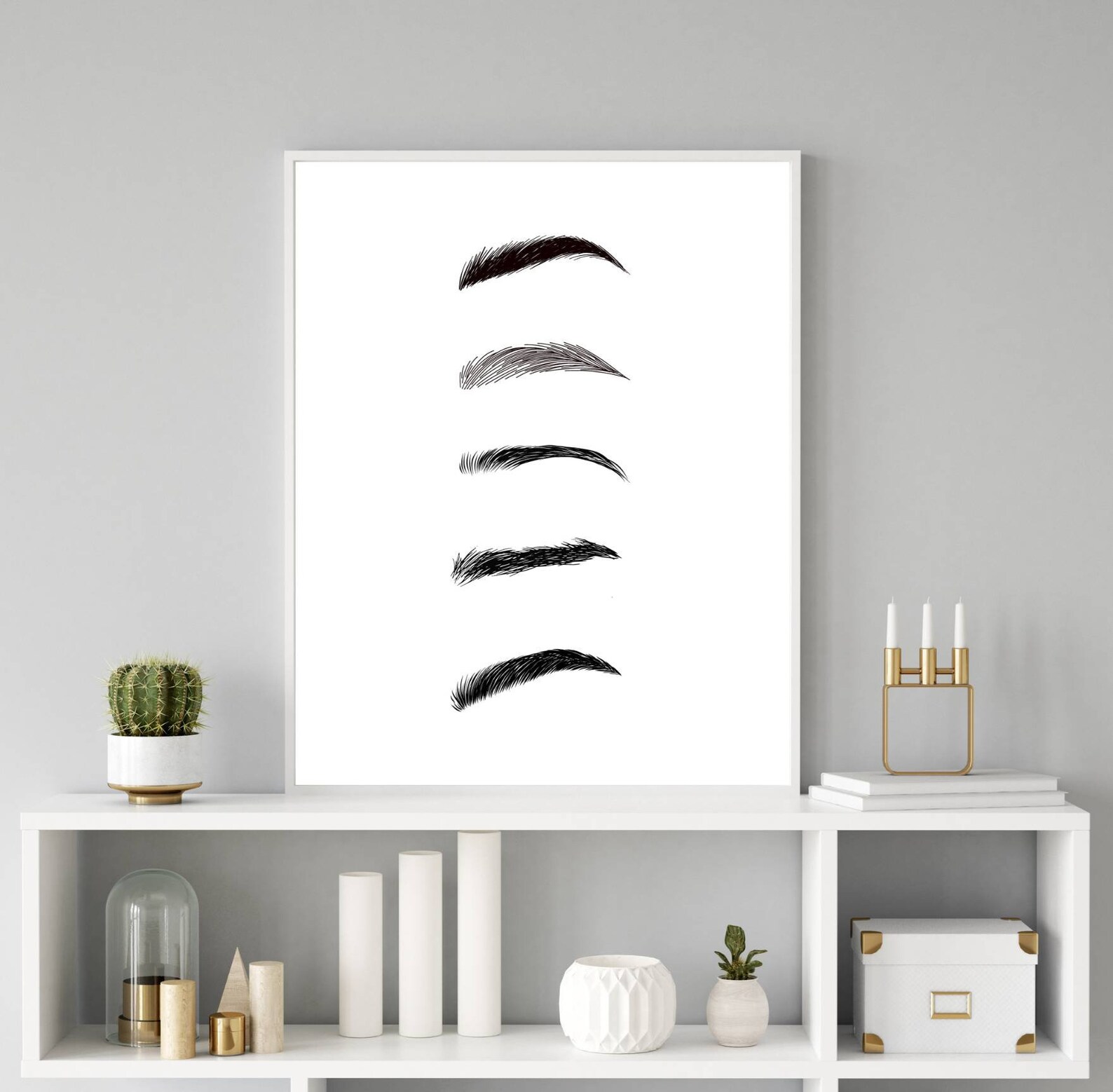 Eyebrow Chart Print, Brow Salon, Esthetician Room Decor, Brow ...