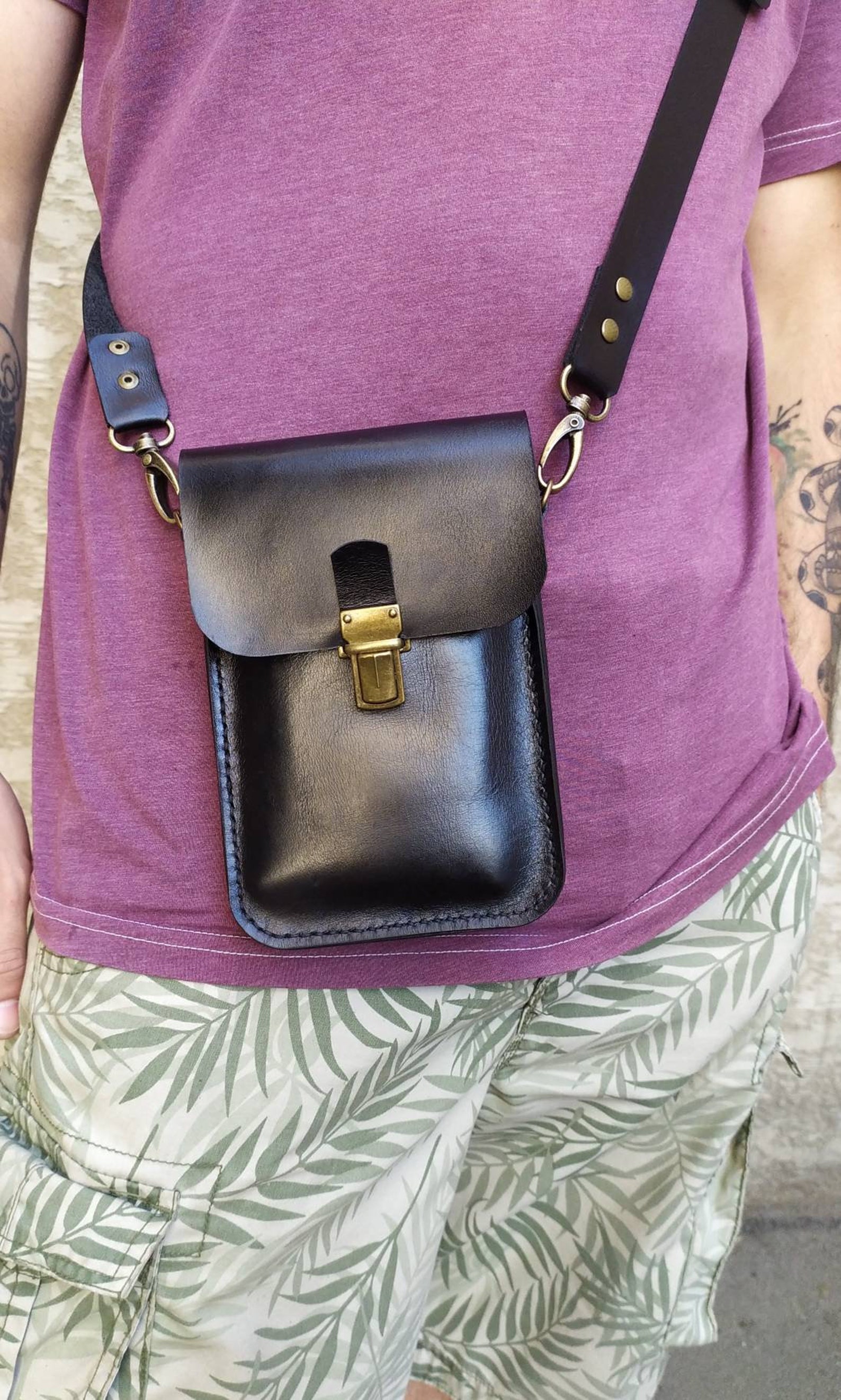 Leather Phone Cases, Gift for Her, Leather Phone Bags, Crossbody iPhone ...