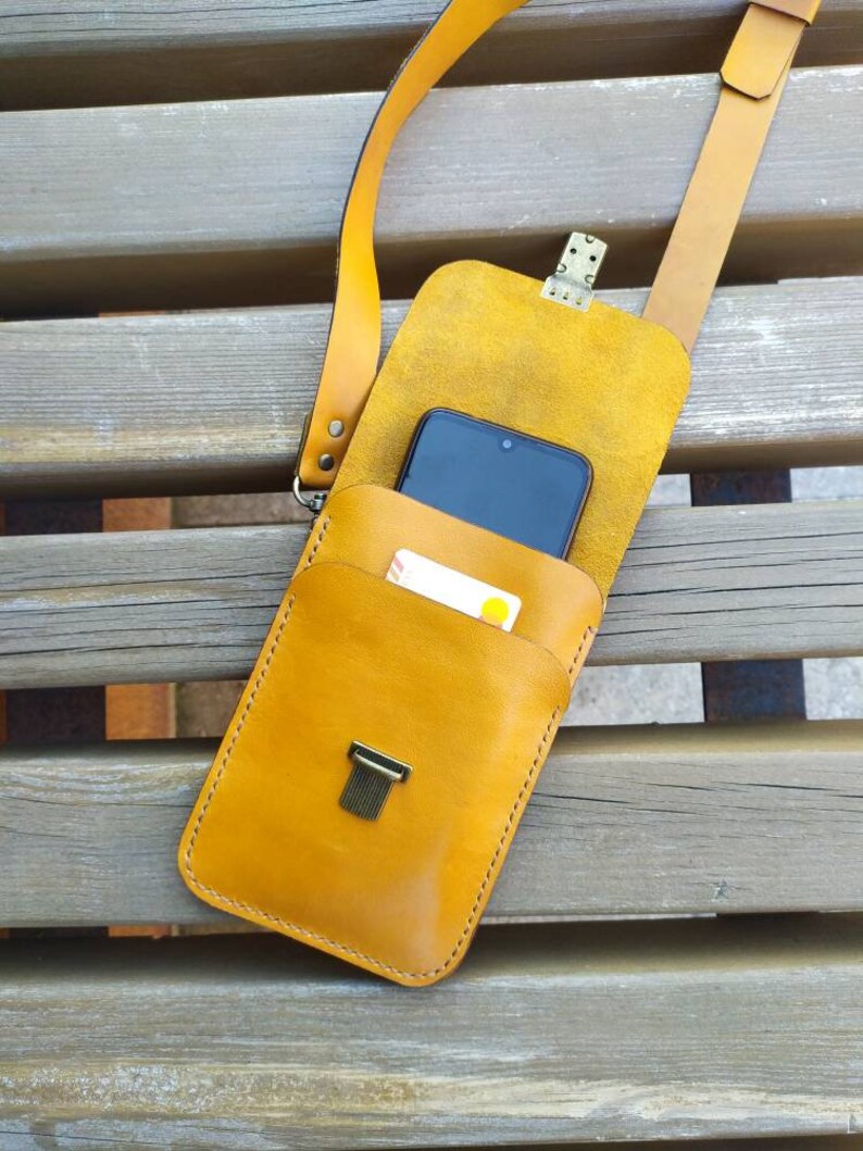 Leather Phone Cases, Gift for Her, Leather Phone Bags, Crossbody iPhone ...