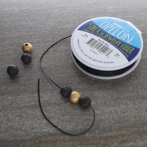 The Beadsmith Opelon Cord, Stretch Jewelry Fiber, Black Color .7mm ...