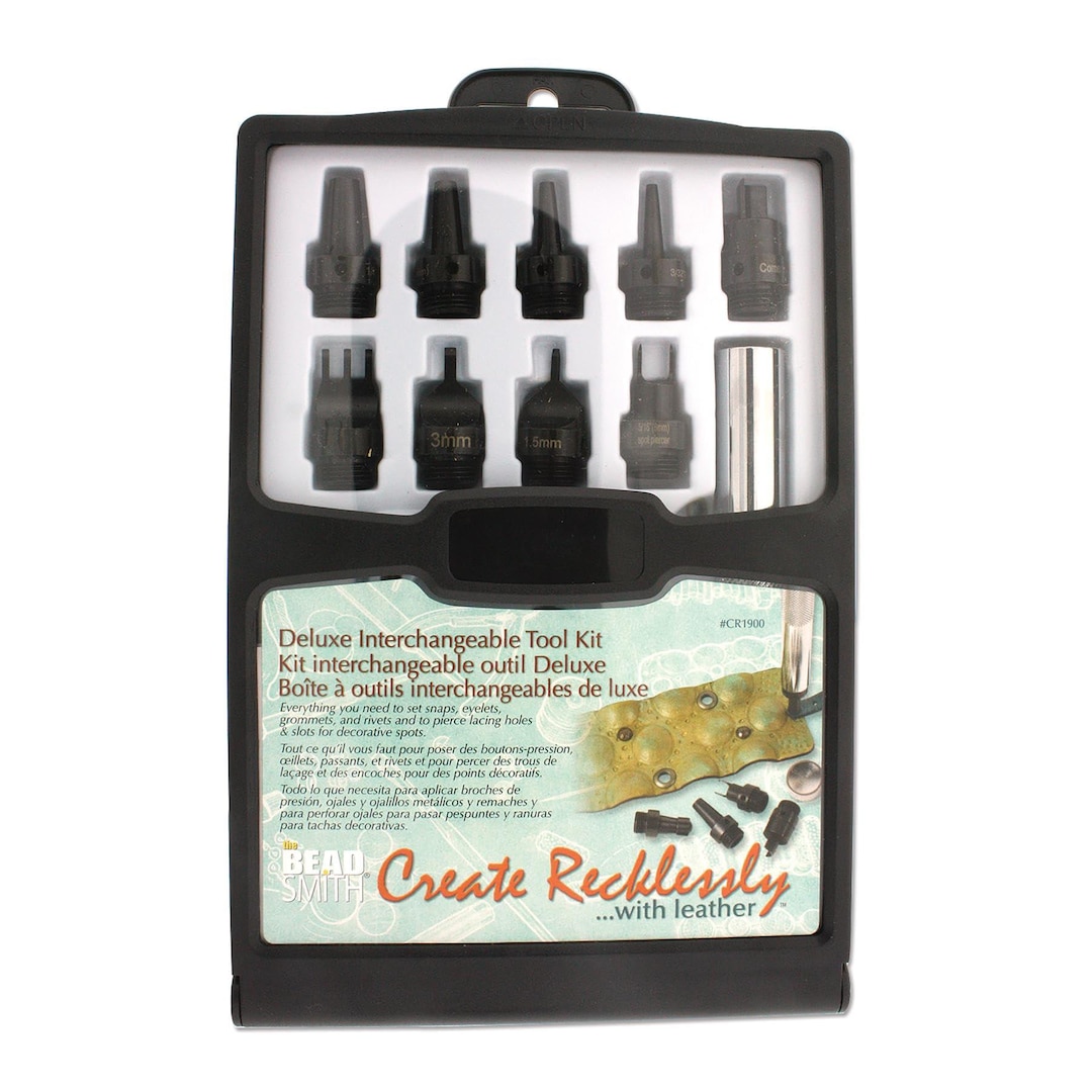 The Beadsmith Create Recklessly Deluxe Tool Kit – 17 Interchangeable ...