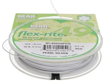 Jewelry Making Supplies-beadsmith Flex-rite 49 Strand Beading Wire ...