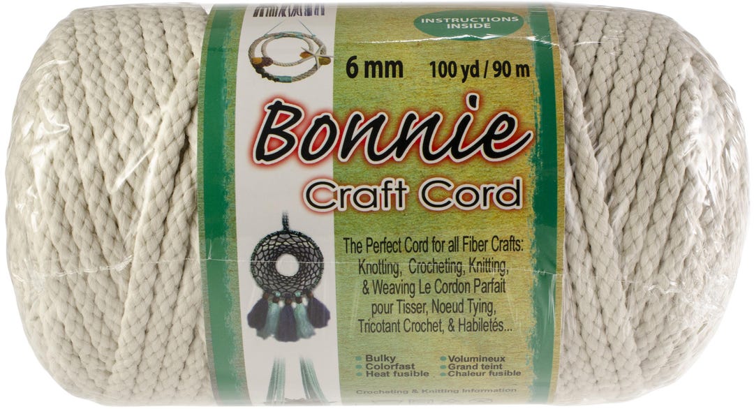 Pepperell 6mm Bonnie Macramé Craft Cord, 100-yard, Lamb's Wool - Etsy