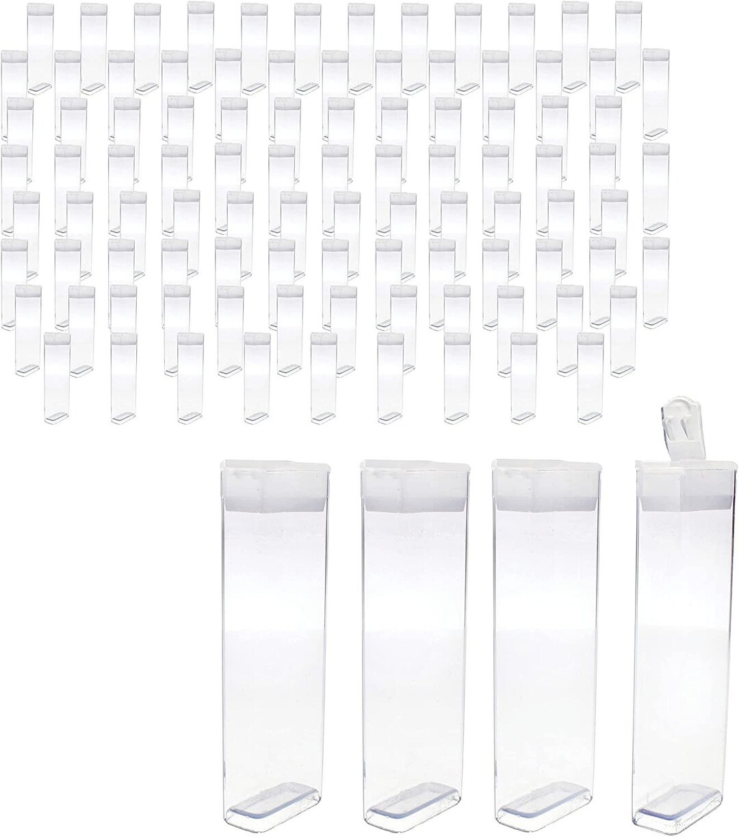 The Beadsmith Clear Plastic Boxes - Rectangle With a Flip Top Cap - 7/ ...