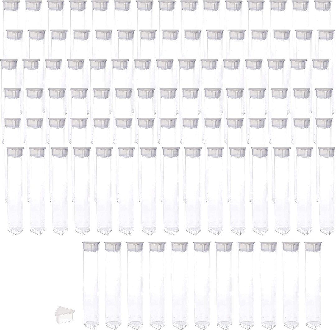 The Beadsmith Clear Plastic Tubes - 3-inch-long Triangle Tubes, 9/16 ...