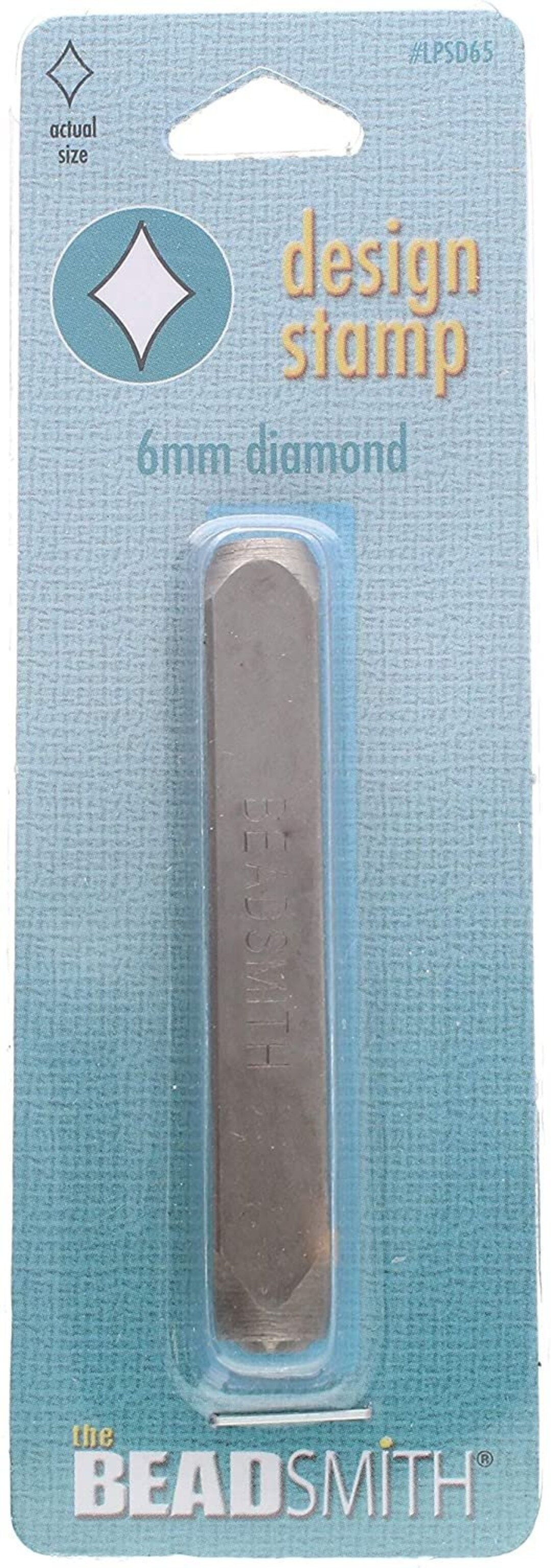 The Beadsmith Steel Design Stamp - Metal Elements - 6mm Diamond Design ...