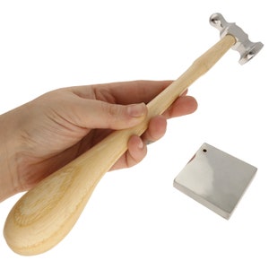 The Beadsmith Chasing Hammer & Bench Block- Two-sided Hammer, Steel ...