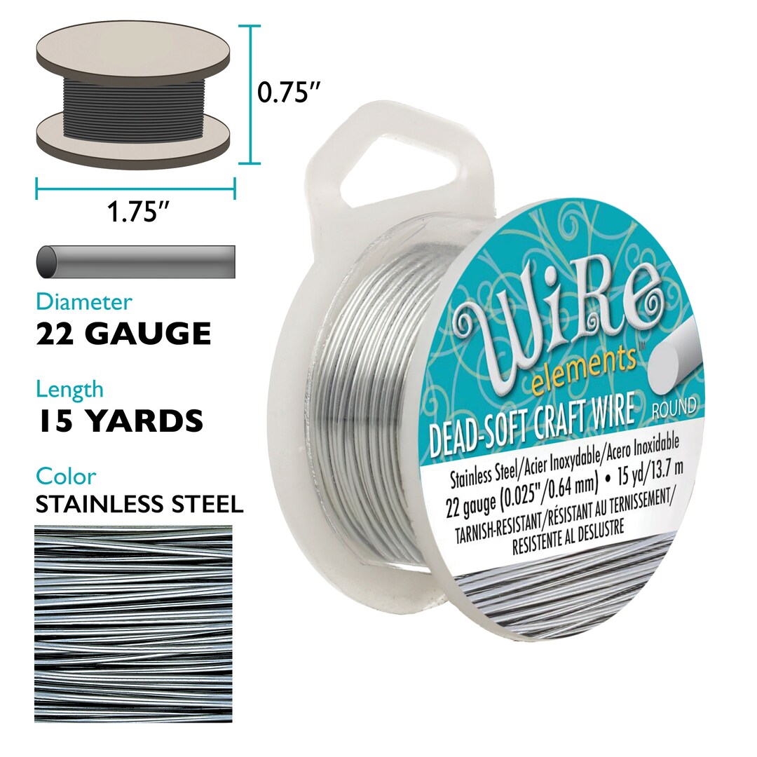 The Beadsmith Wire Elements Craft Wire Tarnish Resistant, Soft Temper ...