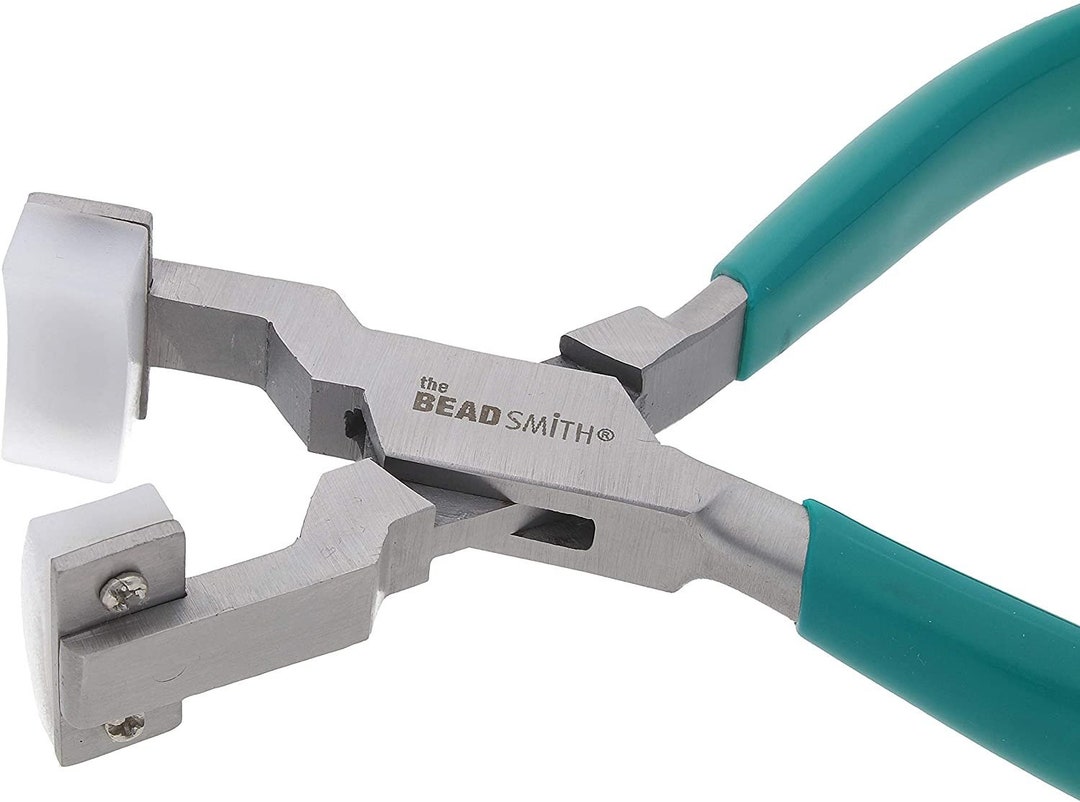 The Beadsmith Metal Bending Pliers – Pliers With Curved Nylon Jaws for ...