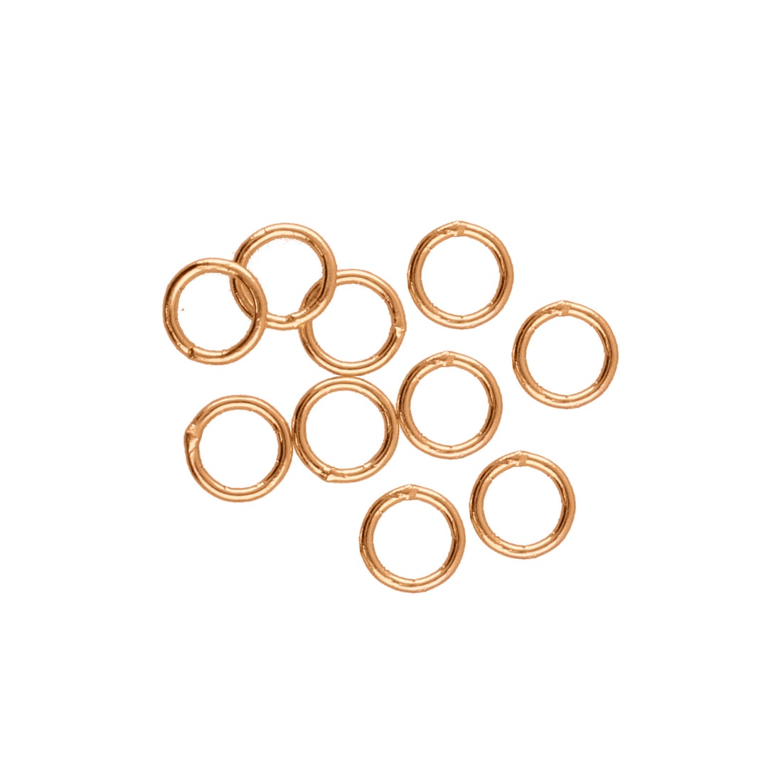 The Beadsmith Soldered Jump Rings– 6mm, Copper Plated, 19gauge, 144pcs ...