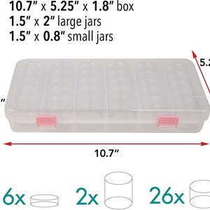 The Beadsmith Personality Case, Clear Plastic Bead Storage Case With 28 ...