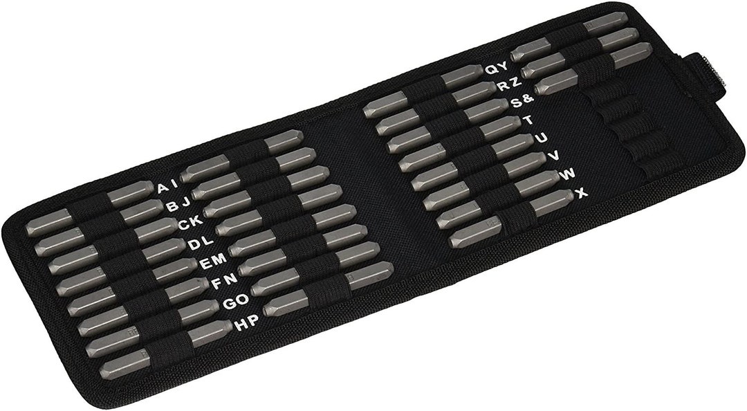 The Beadsmith 27-piece Uppercase Handwritten A-Z Alphabet Letters Punch ...