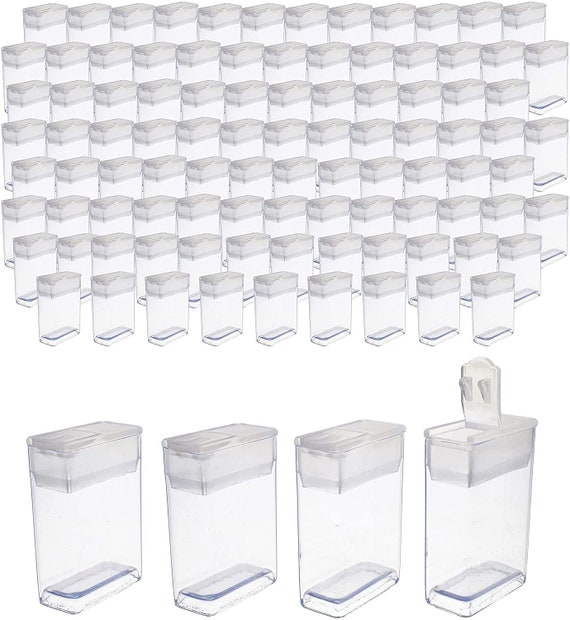 The Beadsmith Clear Plastic Boxes Rectangle With a Flip Top Cap 7 16 X 1 X 1 1 2 Bag of 100 Etsy Ireland