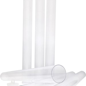 The Beadsmith Clear Plastic Tubes - 9-inch-long Round Tubes.875 Inches ...