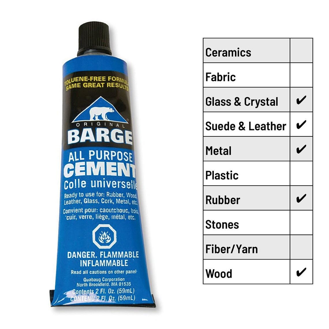 Barge All-purpose TF Cement Rubber, Leather, Wood, Glass, Metal Glue 2 ...