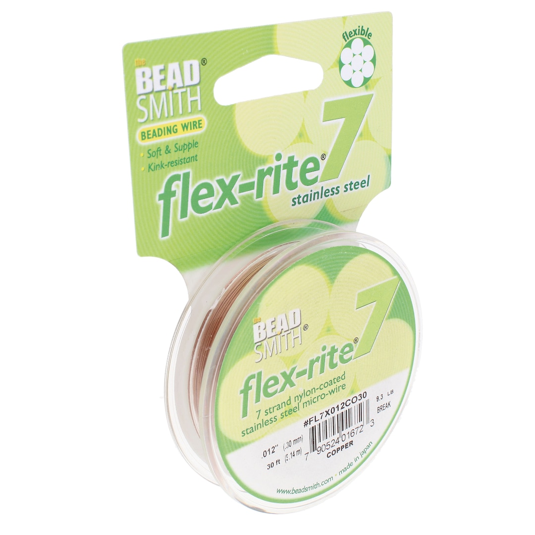 The Beadsmith Flex-rite 7 Strand Nylon Coated, Stainless-steel Beading ...