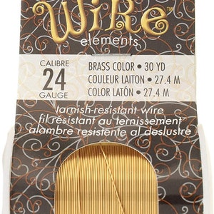Non Tarnish Craft Wire 24 Gauge Brass - Etsy