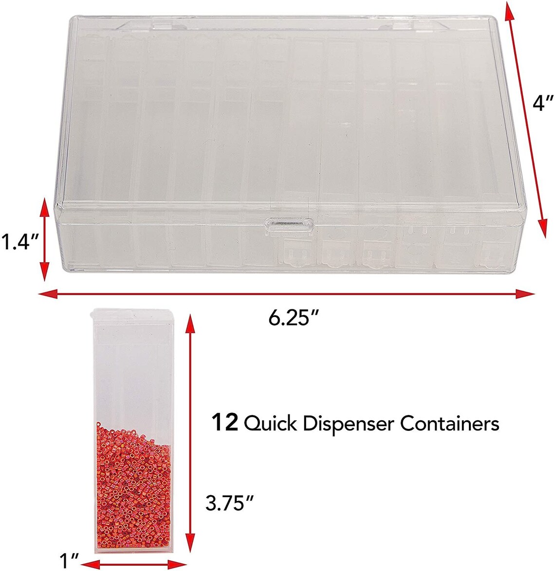 The Beadsmith Personality Case Clear Storage Organizing - Etsy