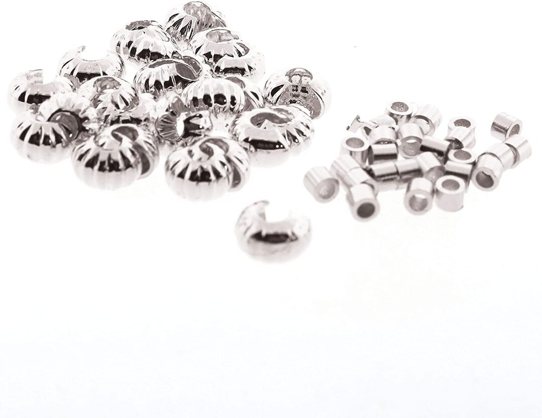 The Beadsmith Basic Elements Crimp Tubes & Corrugated Crimp Covers - Etsy